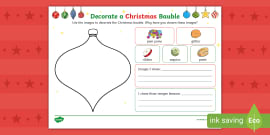 Christmas Poem Bauble (teacher made) - Twinkl