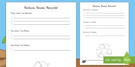 Reduce Reuse Recycle Song for Kids: PDF | Australia EYLF