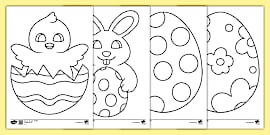 Easter Egg Mindfulness Colouring Pages - Twinkl