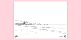 Coast Colouring Sheet | Colouring Sheets | Twinkl Resources