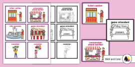 Fairgrounds Dramatic Play Cutouts (teacher made) - Twinkl