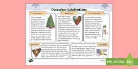 KS1 December Celebrations and Holidays Activity - Twinkl