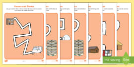 👉 Numicon Shape Houses 1-10 Display Posters - Twinkl