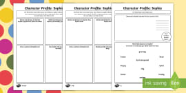 FREE! - Character Profile Worksheet to Support Teaching on The BFG