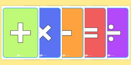 Maths Symbols Colouring Pages - (hecho Por Educadores)