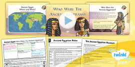 Art: Ancient Egypt: Egyptian Portrait Art Lesson Pack 1