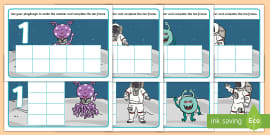 My Space Themed Number Strips 1-10 (teacher made)