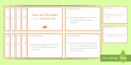 👉 Perimeter Challenge Cards (teacher made) - Twinkl