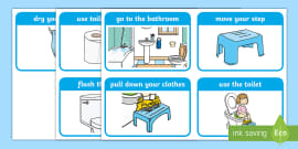 Toilet Procedure Flash Cards (teacher made)