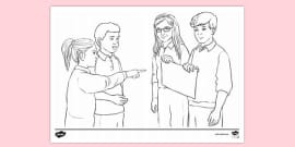 FREE! - Children Talking Colouring Sheet | Twinkl - Twinkl