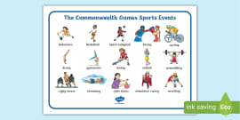 Sports List | Summer Olympics | Twinkl Resources