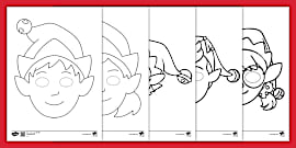 Elfie Colouring Pages - fine motor skills, christmas, christmas uk ...