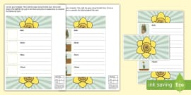 Daffodil Life Cycle Fact File Template (teacher made)