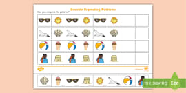 FREE! - Repeating Patterns Worksheet | Foundation Stage