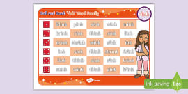 Snakes & Ladders Word Family '-ink' Game (teacher made)