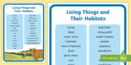 Living Things and Their Habitat Display Banner - Twinkl