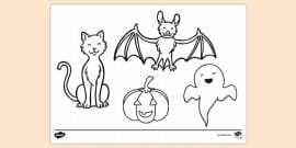 Halloween Colouring Pages English/French - Twinkl