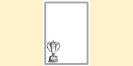 FREE! - Trophy with Stand Page Border | Page Borders | Twinkl