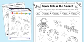 My Counting Worksheet / Worksheet(Space) (teacher made)