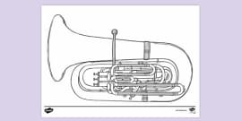 FREE! - Tuba Player Colouring Sheet - Colouring Sheets
