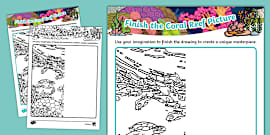 Coral Reef Folding Art Template