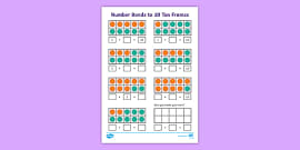 👉 Exploring Number Bonds to 10 Ten-Frame Activity
