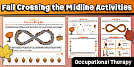 Winter Crossing the Midline Activities for Occupational Therapy