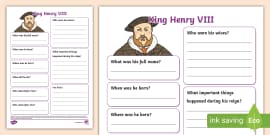 KS2 Henry VIII Fact File and Quiz - History - KS2 - Twinkl