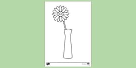 FREE! - Empty Vase Colouring Sheet (teacher made) - Twinkl