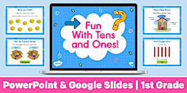Basic Place Value Base 10 Activity PowerPoint (Tens & Ones)
