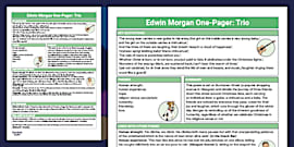 Edwin Morgan One-Pager: Glasgow Sonnet i