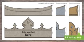 FREE! - Crown Writing Template, Crown Shape Poetry, Crown Writing