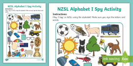 NZSL Alphabet I Spy List (Teacher-Made) - Twinkl