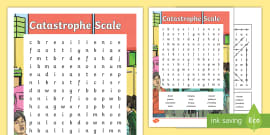 Catastrophe Scale Word Search (Teacher-Made) - Twinkl
