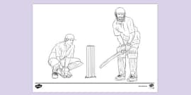FREE! - Cricket Stumps Colouring Sheet | Colouring Pages