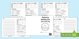 Year 3-4 Statutory Spelling List Crossword Pack - Word List