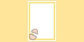 FREE! - Baby Chick Page Border (teacher made) - Twinkl