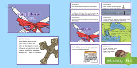 Saint Blaise Colouring Worksheet / Worksheet - Twinkl