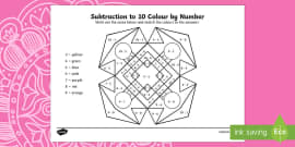 Rangoli Colour By Number Worksheet / Worksheets - Twinkl