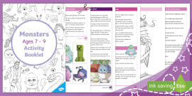 Monsters Activity Booklet (Ages 5 - 7) (teacher made)