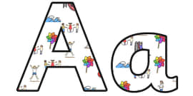 India Flag Display Lettering (Lowercase) (Teacher-Made)