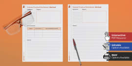Risk Assessment Worksheet | Science Practical Skills |Beyond