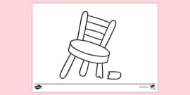 FREE! - Wooden Stool Colouring Sheet | Colouring Sheets