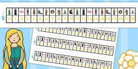 0-20 Number Rods Number Track (Teacher-Made) - Twinkl