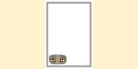FREE! - Simple Blank Wolf Sitting Page Border | Twinkl