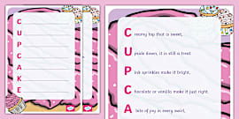 Cats Acrostic Poem Template (teacher made) - Twinkl