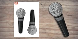 Microphone Cut-Out (Teacher-Made) - Twinkl