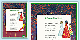 New Year Acrostic Poem Example and Template