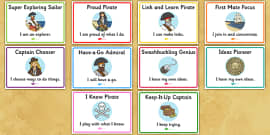 Pirate Themed Attendance Display Posters