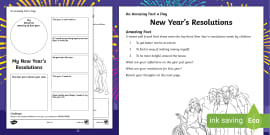 TEFL/ESL New Year's Resolutions Writing Worksheet